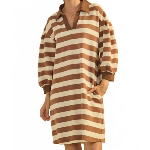 Oddi | Dresses | New Oddi Striped Ottoman Dress In Olive | Poshmark
